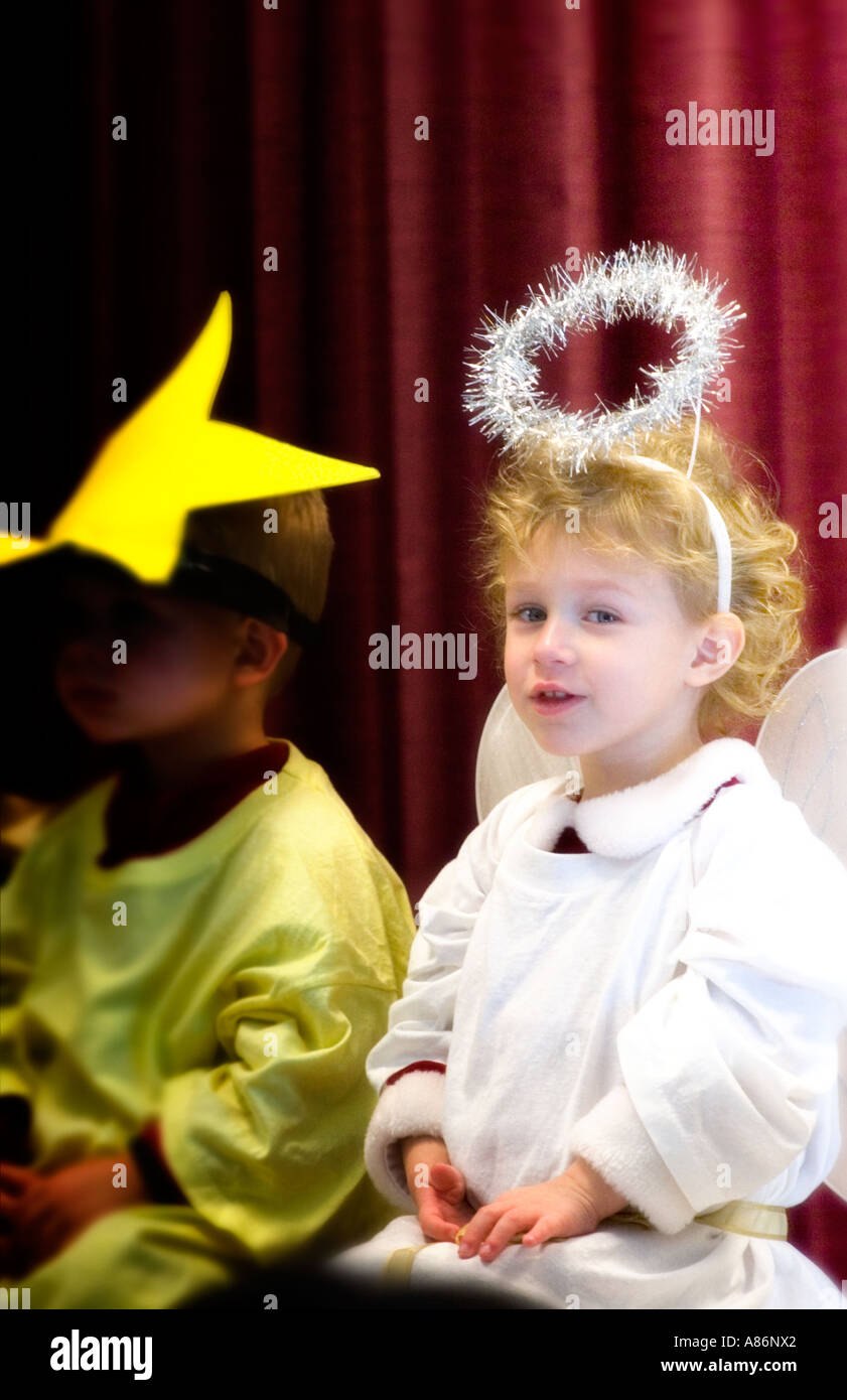 Angel for Christmas play Stock Photo - Alamy