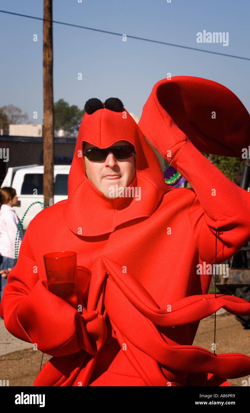 Man in Crawfish costume Stock Photo - Alamy