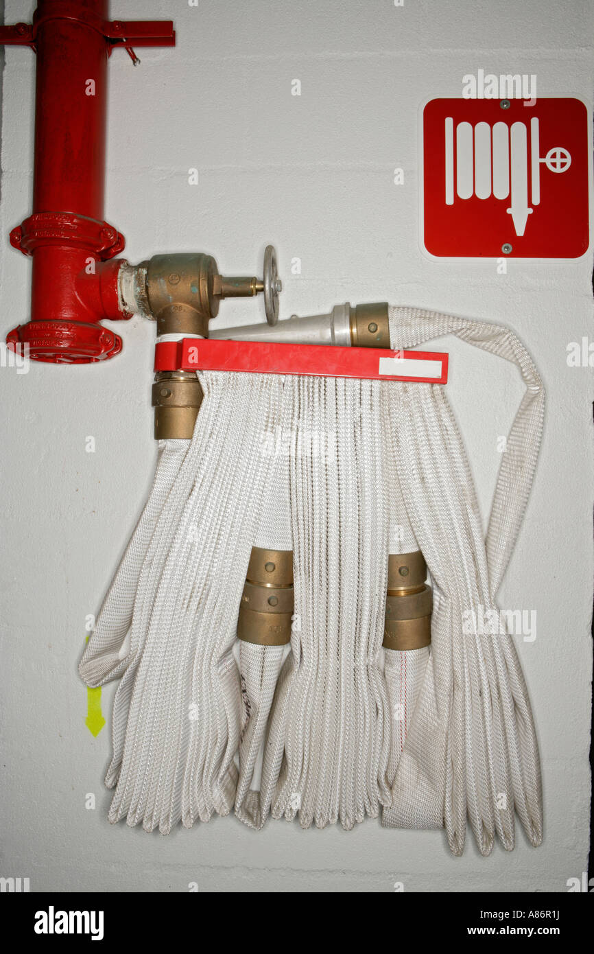 View of a section of a fire extinguisher Stock Photo - Alamy
