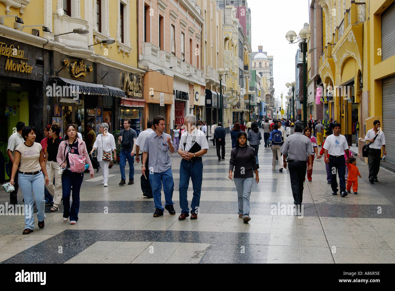 Street in Lima Peru Stock Photo - Alamy
