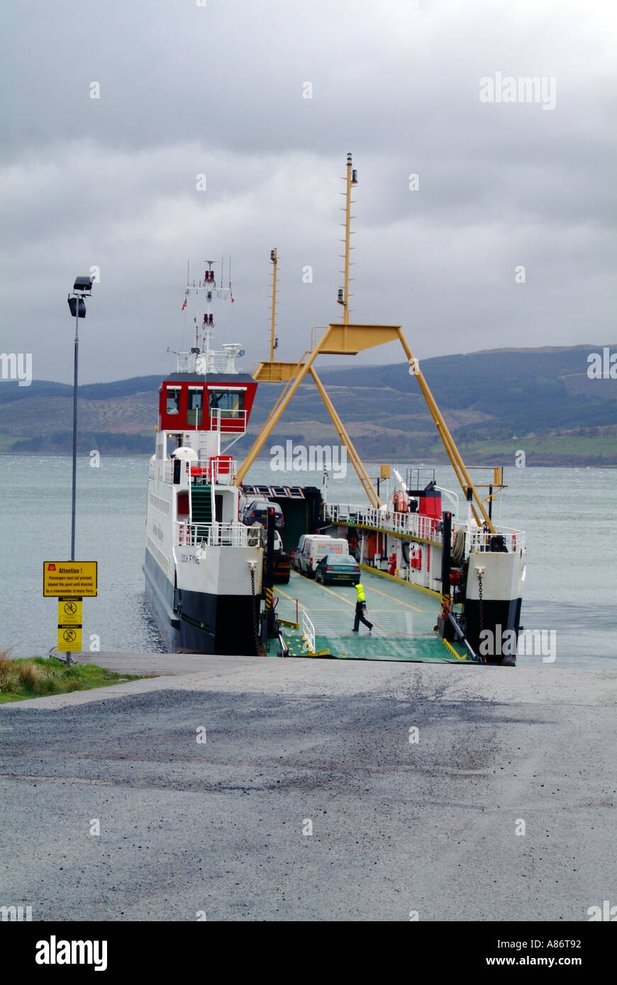 Caledonian MacBrayne Hebridean car and passenger ferry fishnish Isle of ...