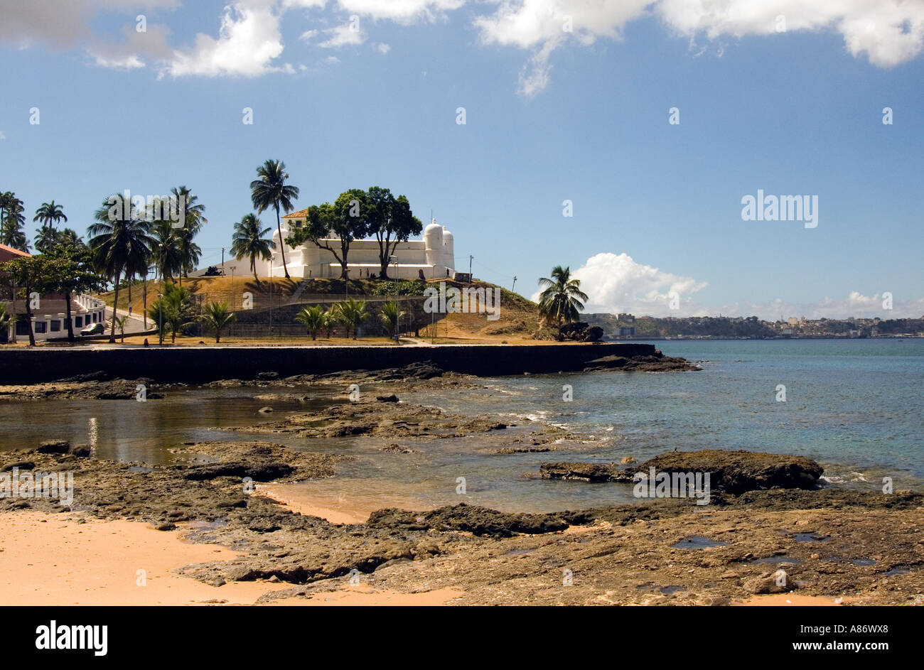 Colonial fort on Monte Serrat Salvador Brazil Stock Photo - Alamy