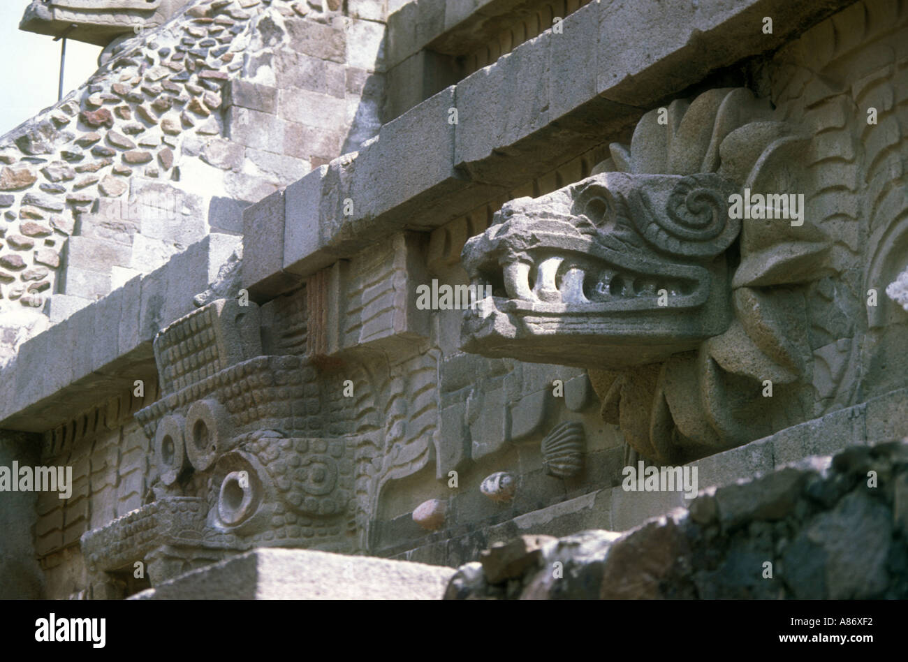Feathered serpent pyramid at Teotihuacan Stock Photo - Alamy