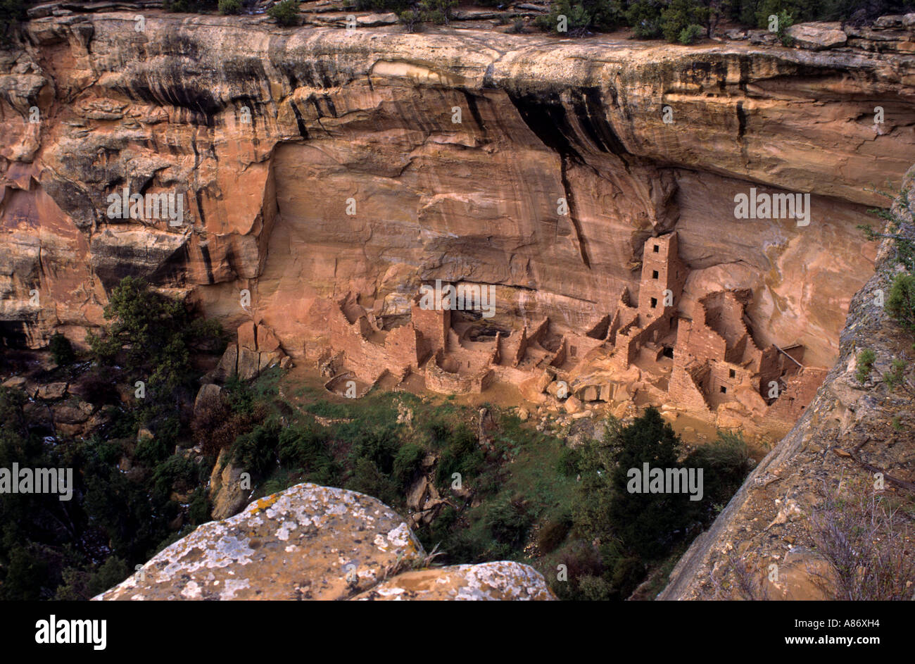 Square Tower House Mesa Verde National Park Pueblo Stock Photo - Alamy