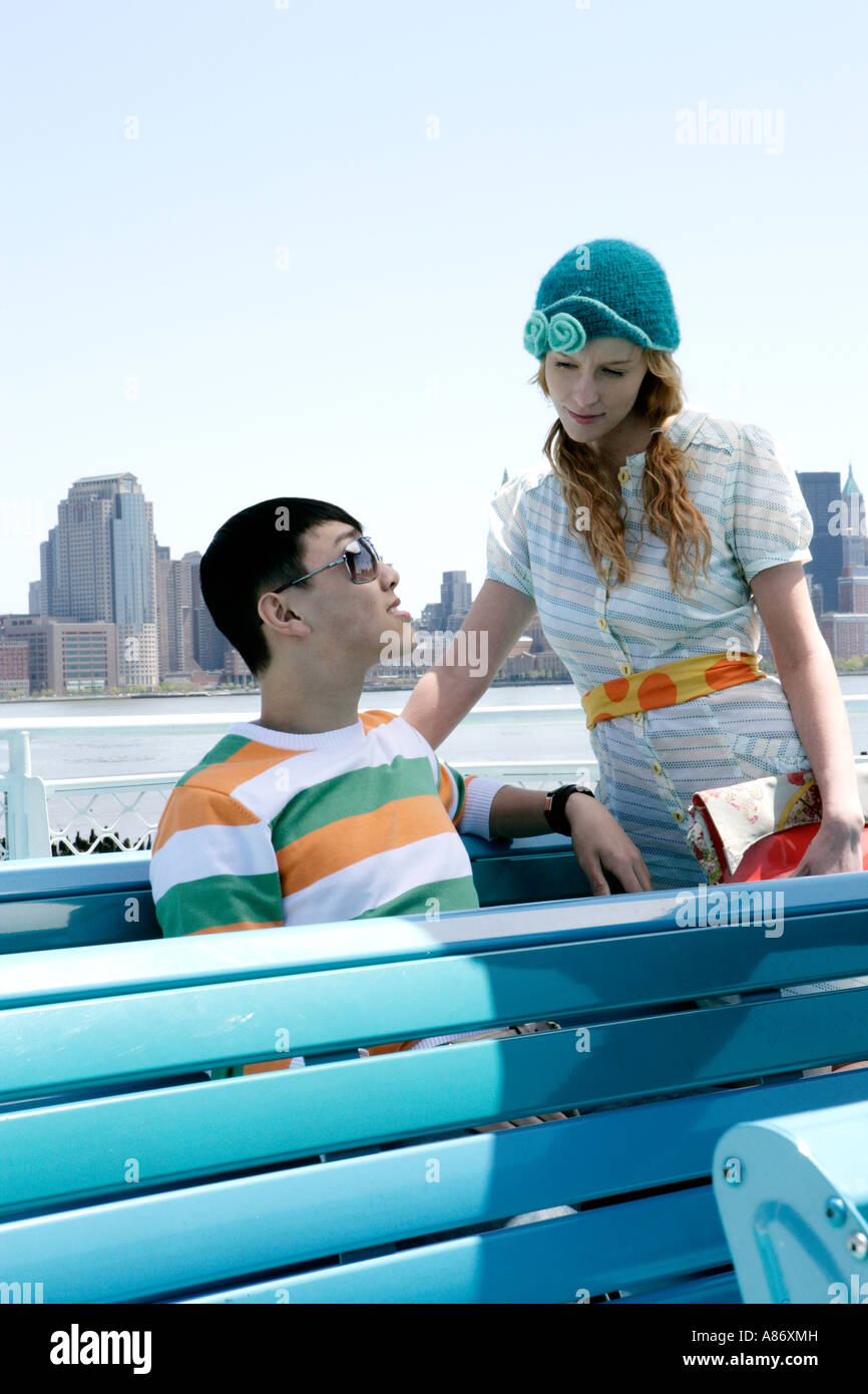Two women at a boat railing hi-res stock photography and images - Alamy