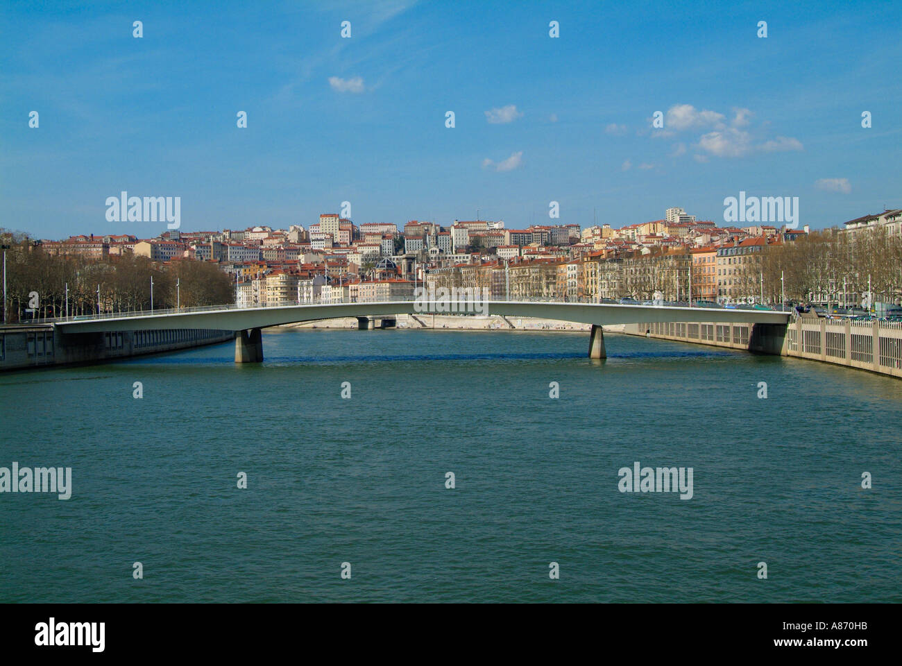 La Croix Rousse district and the Saône Lyon Stock Photo - Alamy