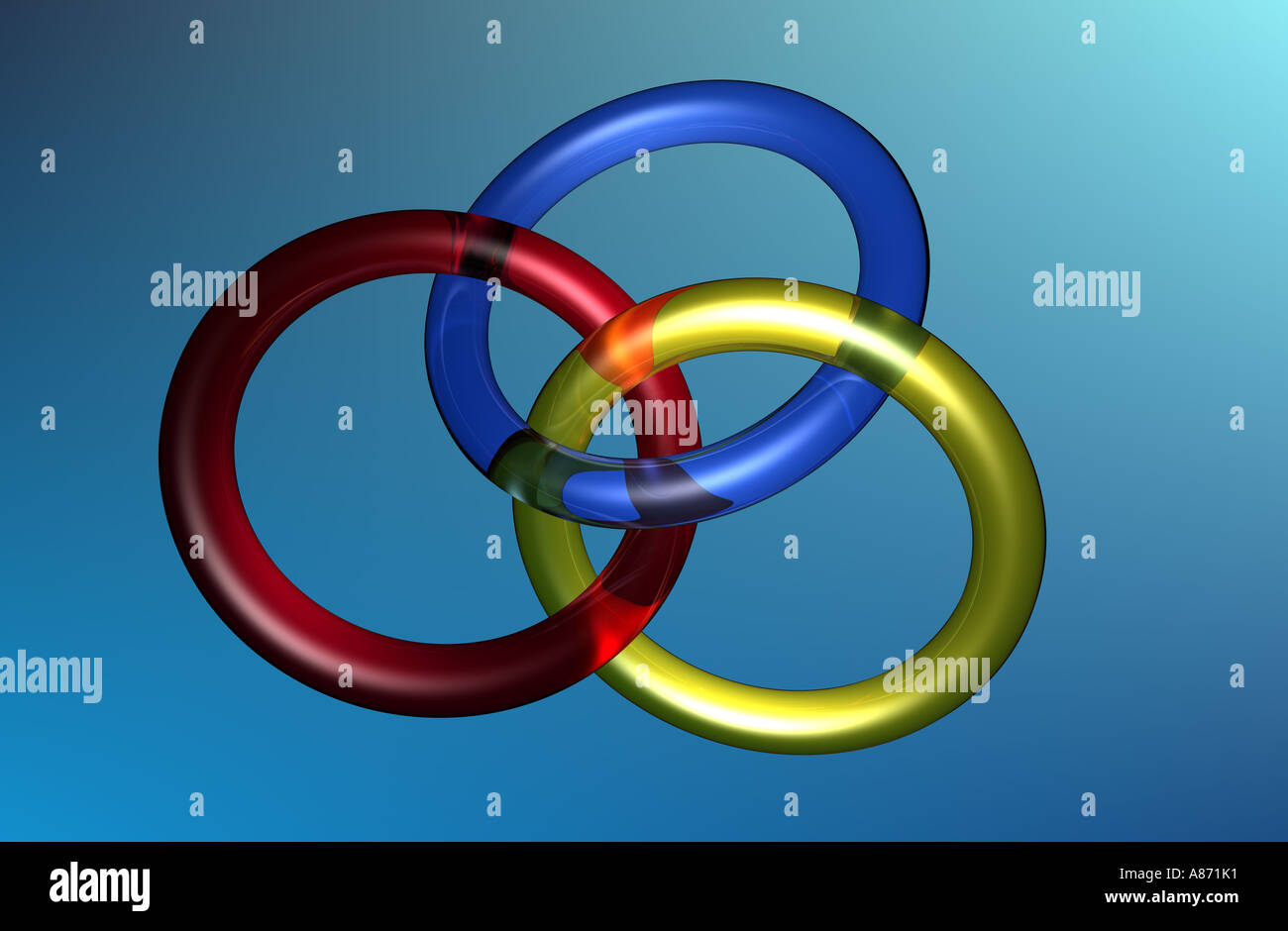 Three rings linked hi-res stock photography and images - Alamy