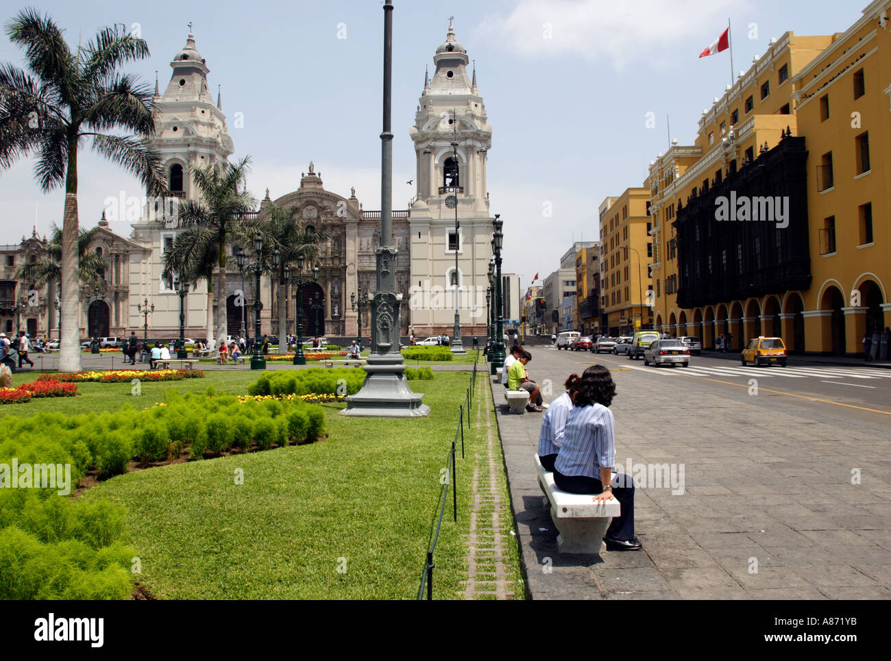 Central Square in Lima Stock Photo - Alamy