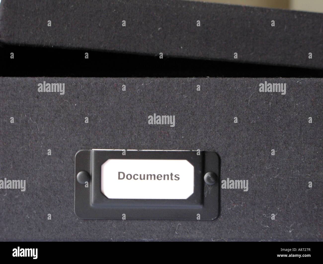 Black Document Box Stock Photo - Alamy