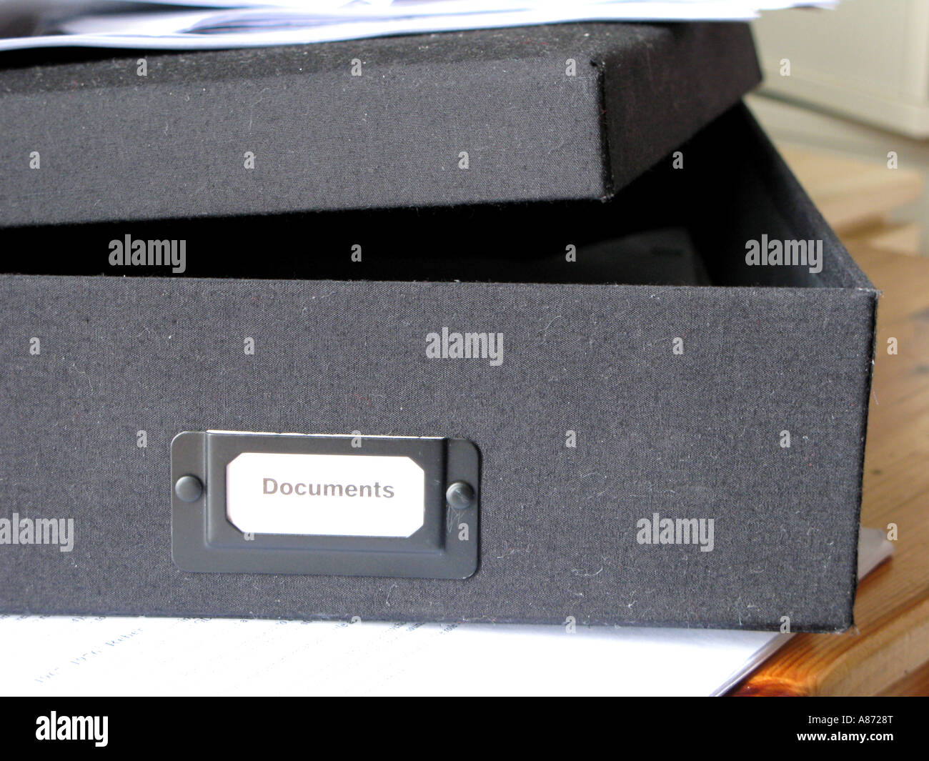 Black Document Box Stock Photo - Alamy