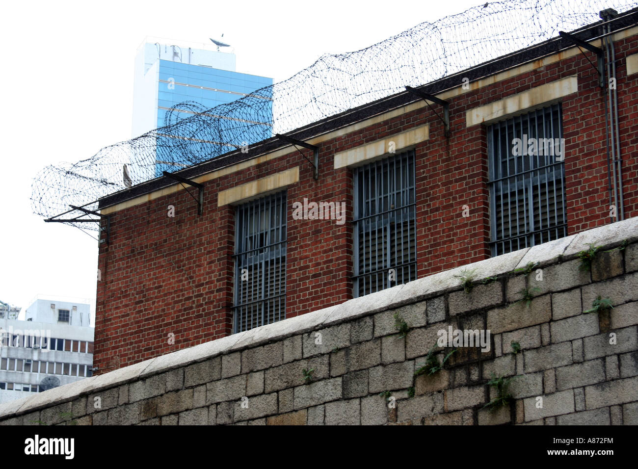 Prison with Security Fencing Stock Photo - Alamy