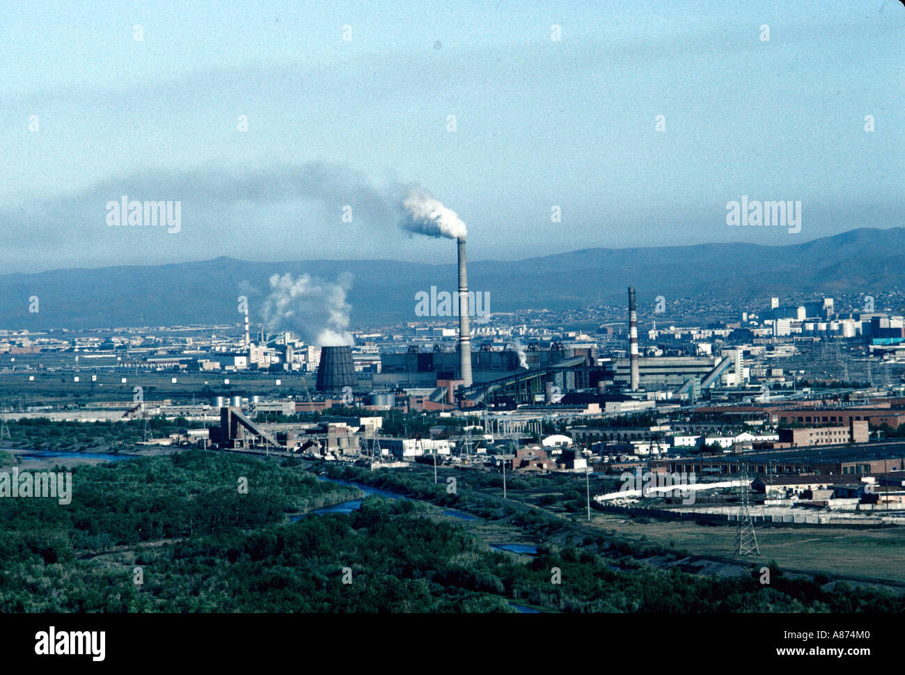Mongolia industrial landscape of Ulaanbaatar Stock Photo - Alamy