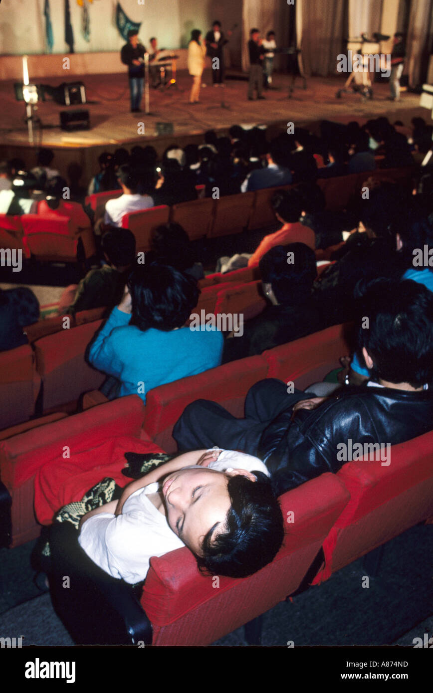 Mongolia tired fan during a rock concert in Ulaanbaatar Stock Photo - Alamy