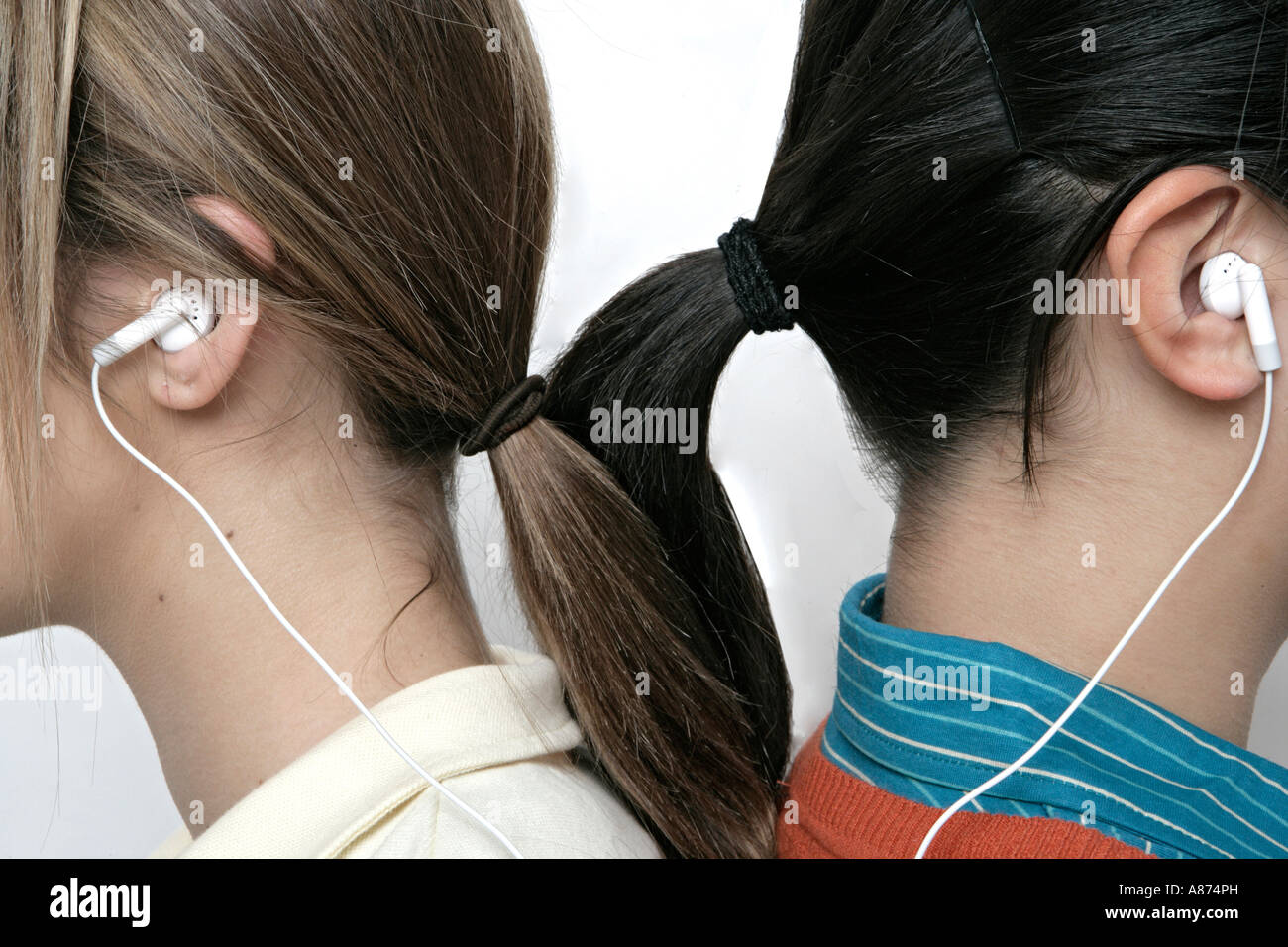 View of teenage girl with her earphones Stock Photo - Alamy