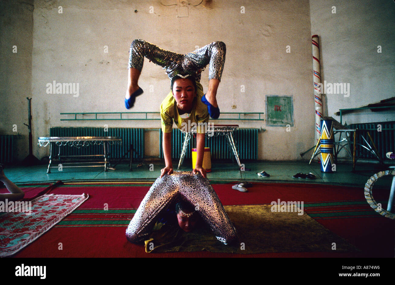 Mongolia the famous Snake girls of the Mongolian state circus training ...