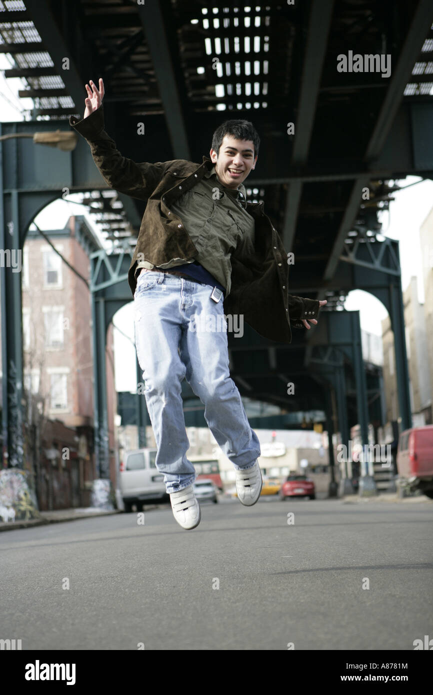 View of a man jumping Stock Photo - Alamy