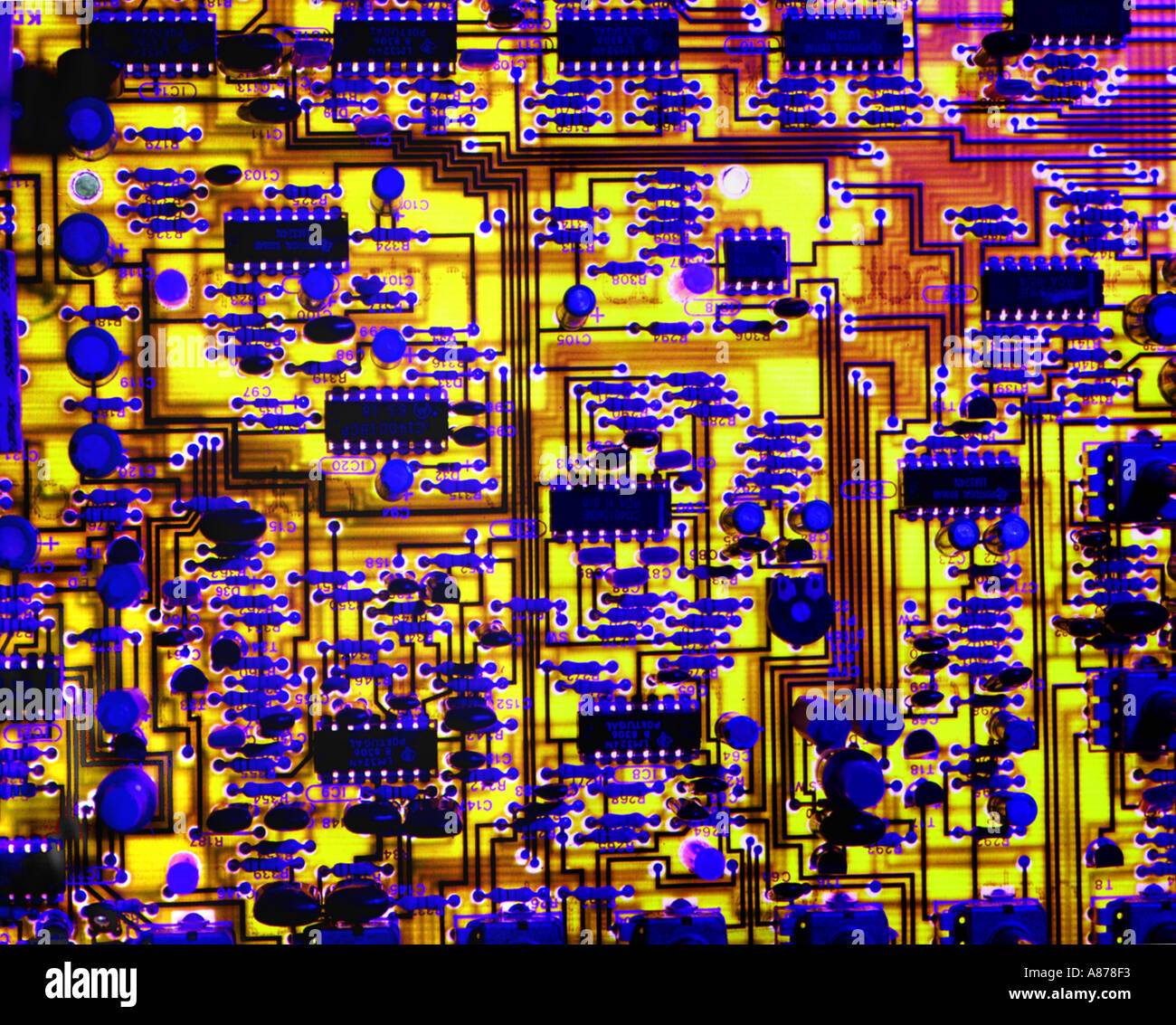 Purple color circuit board hi-res stock photography and images - Alamy