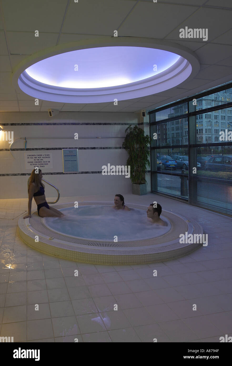 Jacuzzi in Health club Stock Photo - Alamy
