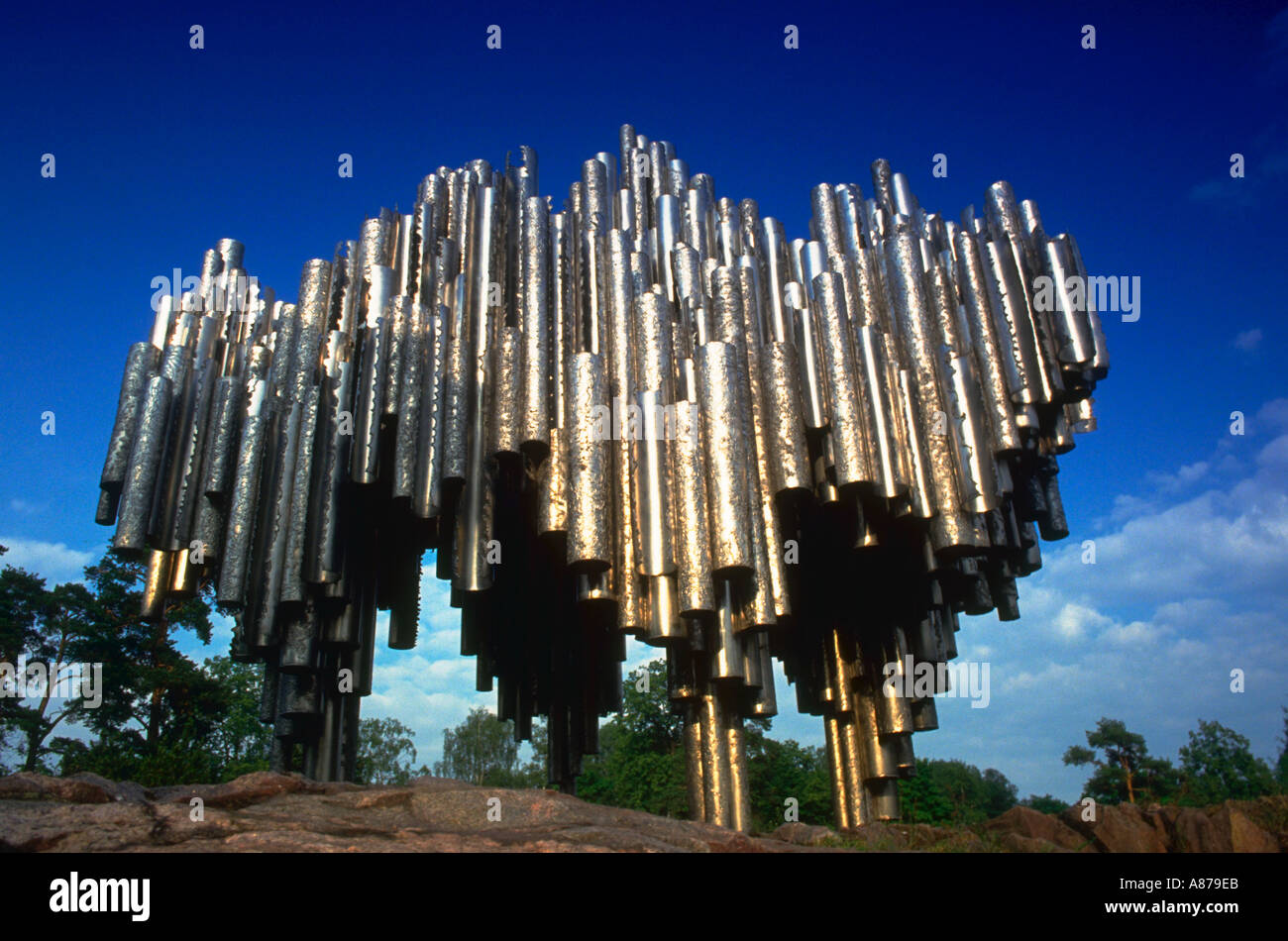 Metal outdoor sculpture in Helsinki Finland Stock Photo - Alamy