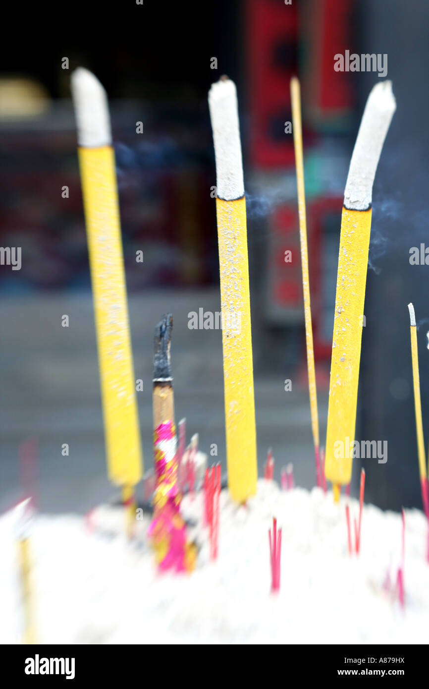 Impressionist Photograph of Three Huge Incense Sticks, Macau Stock ...