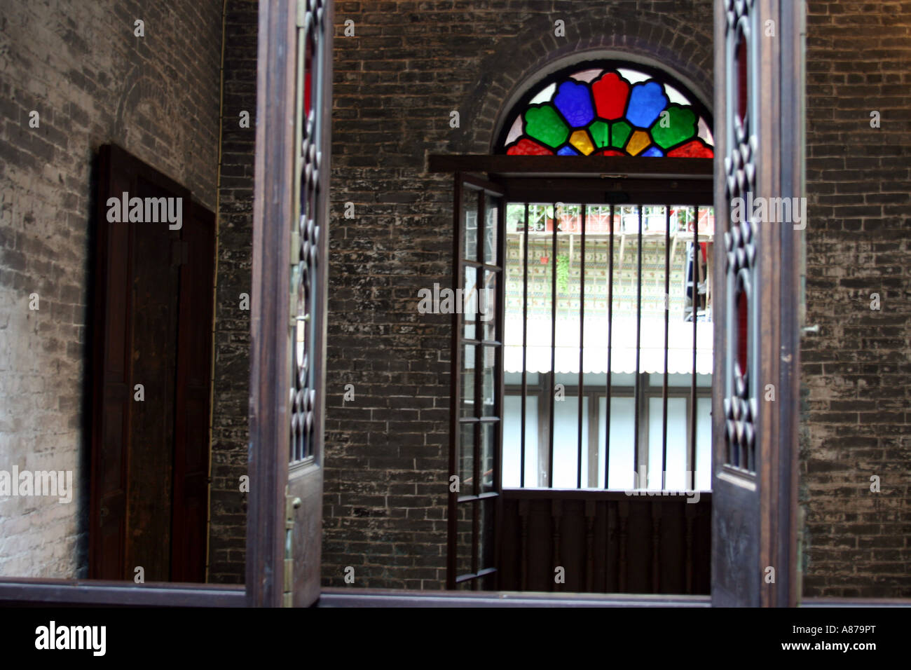 Interior of Lou Kau Mansion, Macau Chinese House, Macau Stock Photo - Alamy