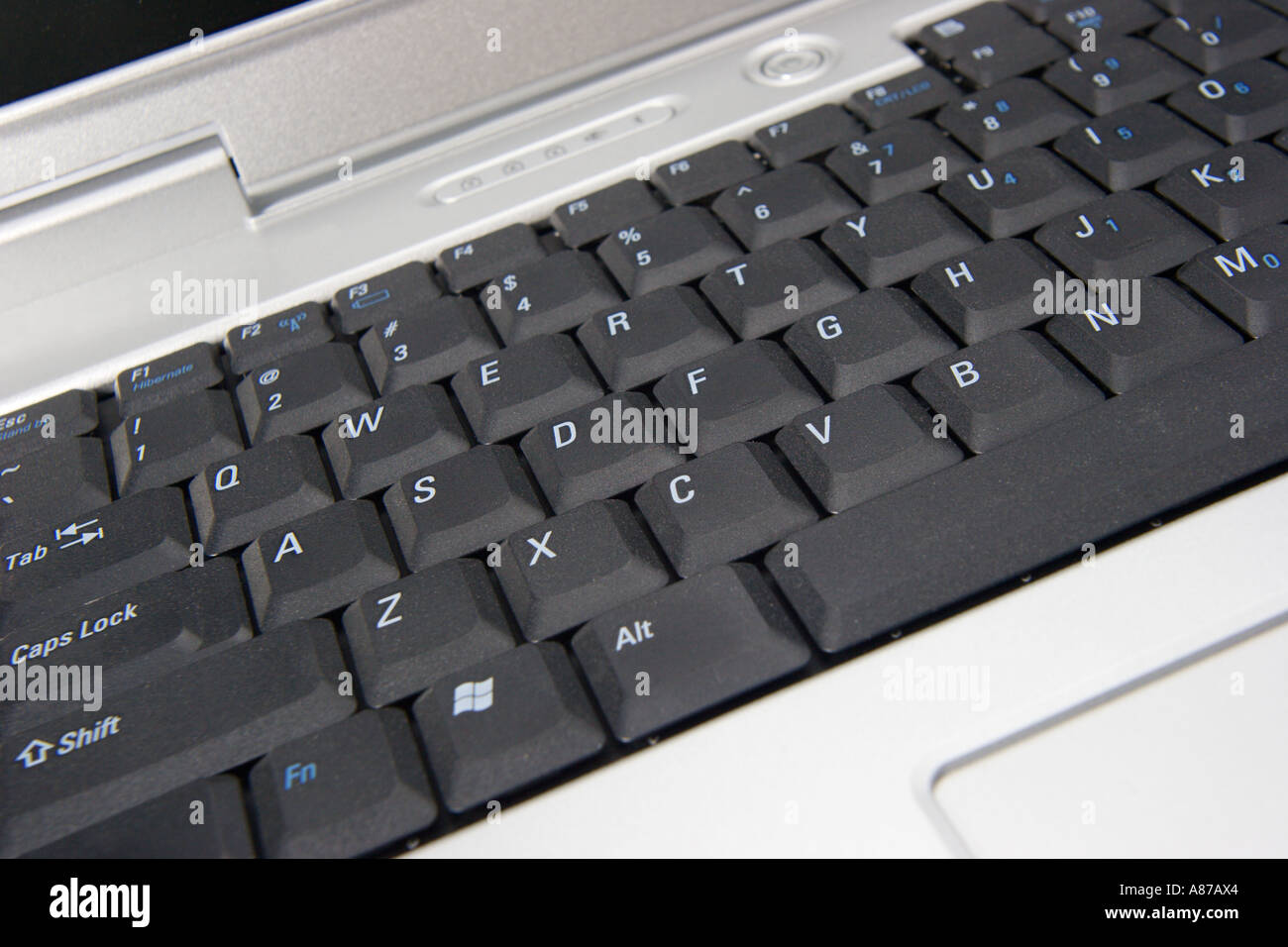 Open laptop notebook computer with focus on keyboard Stock Photo - Alamy