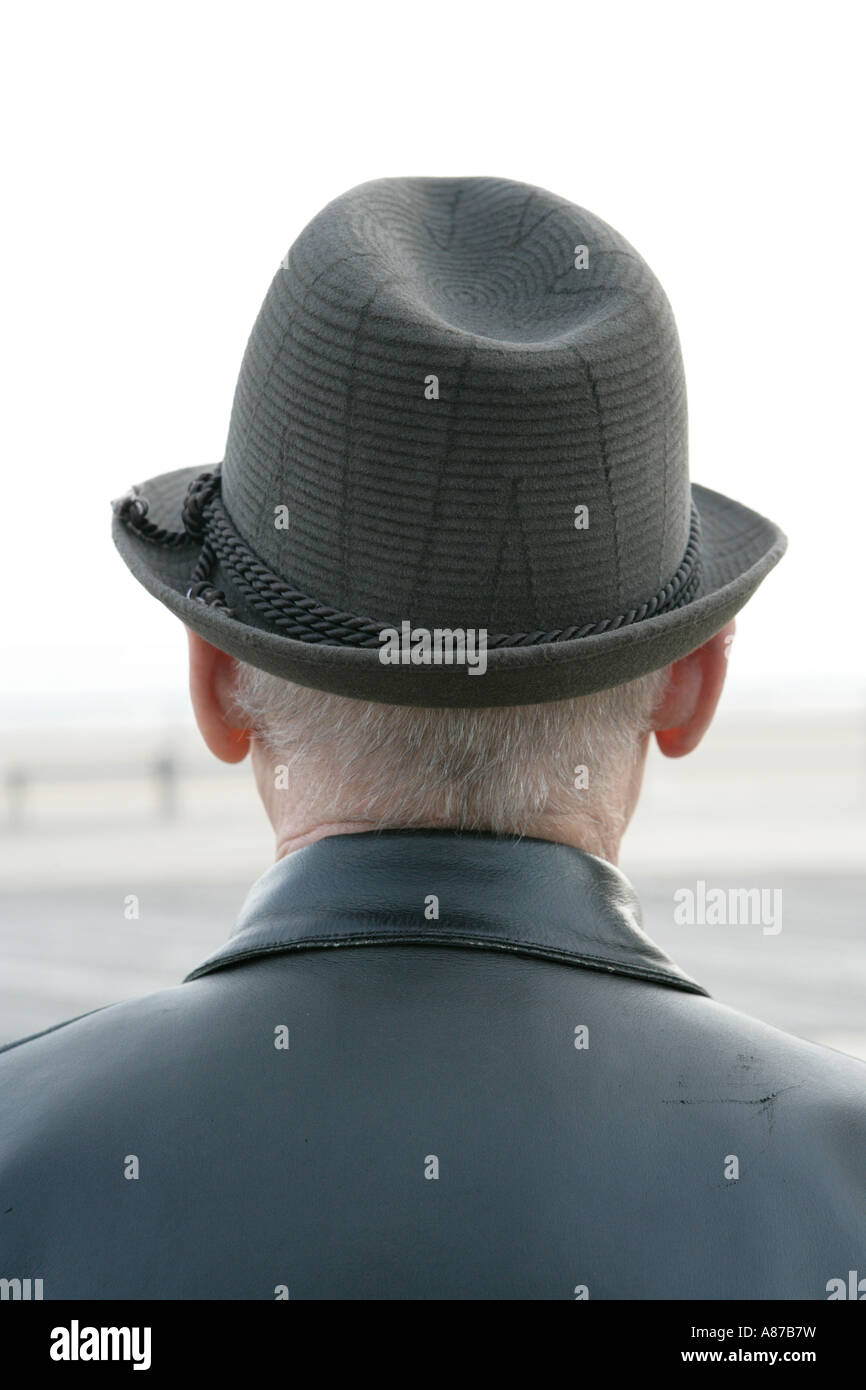Back view of a senior male Stock Photo - Alamy
