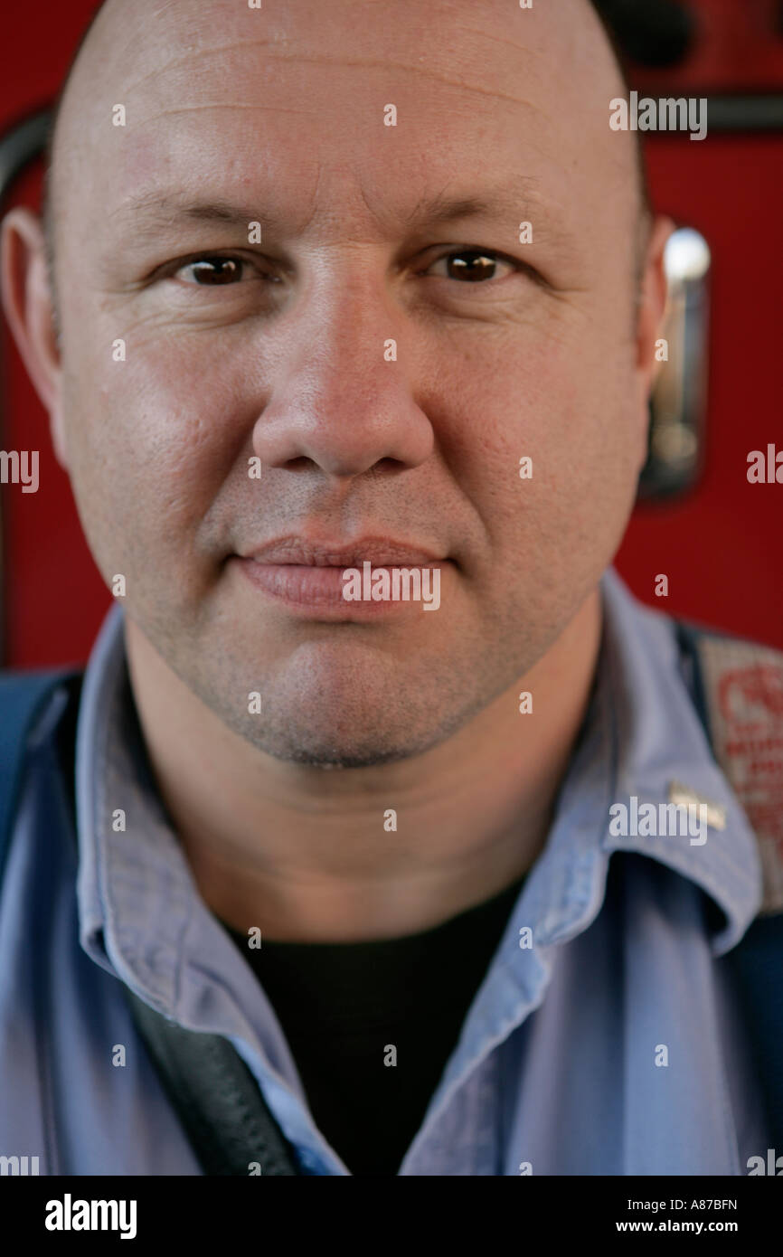 Bald fireman hi-res stock photography and images - Alamy