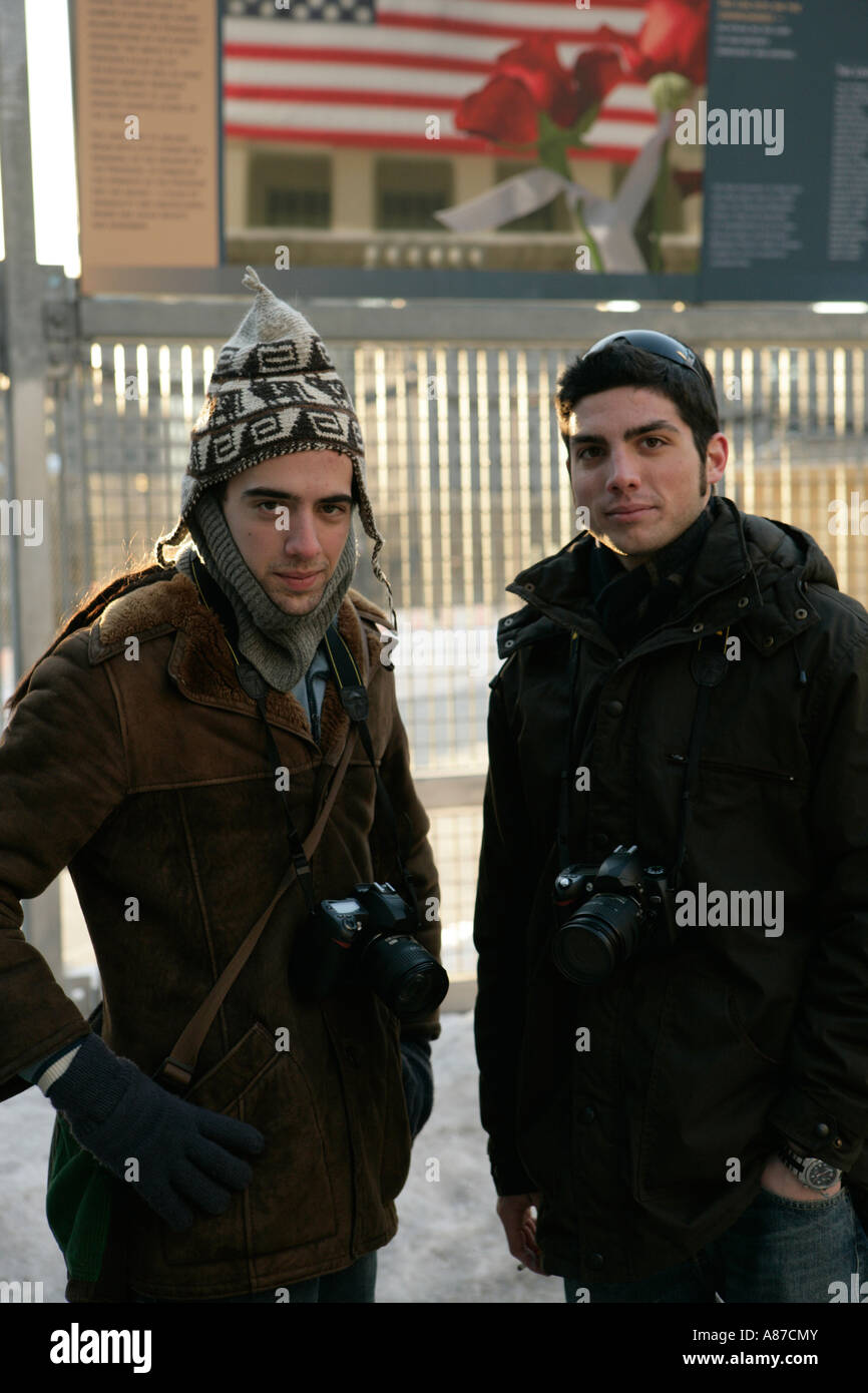 Two men with cameras, portrait Stock Photo - Alamy