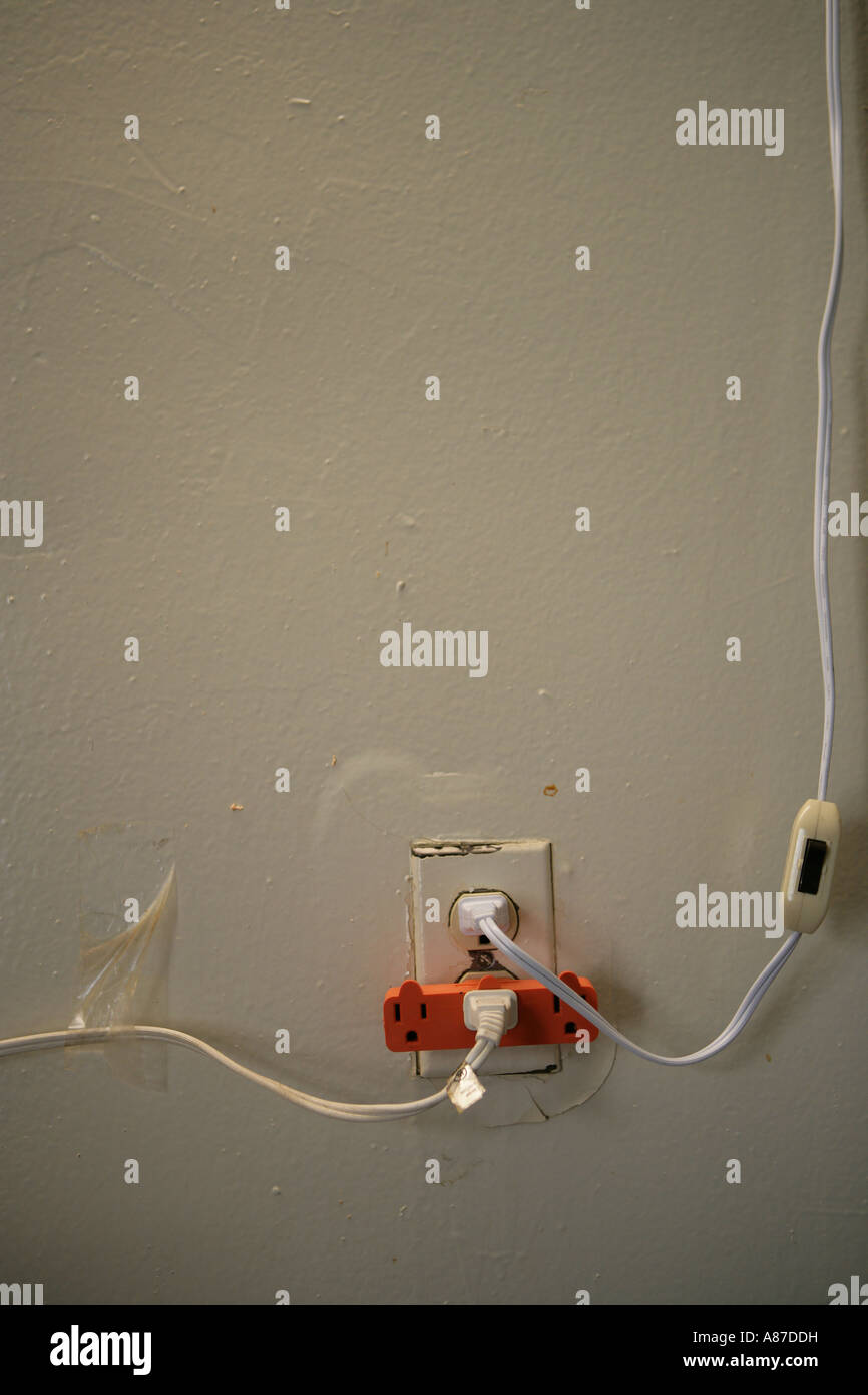 Socket with wires Stock Photo - Alamy