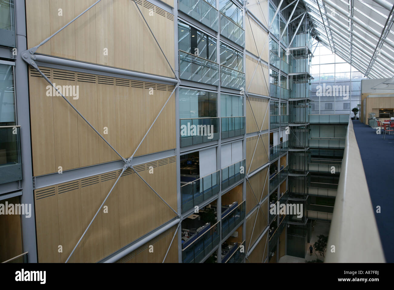 Interior of office building, elevated view Stock Photo - Alamy