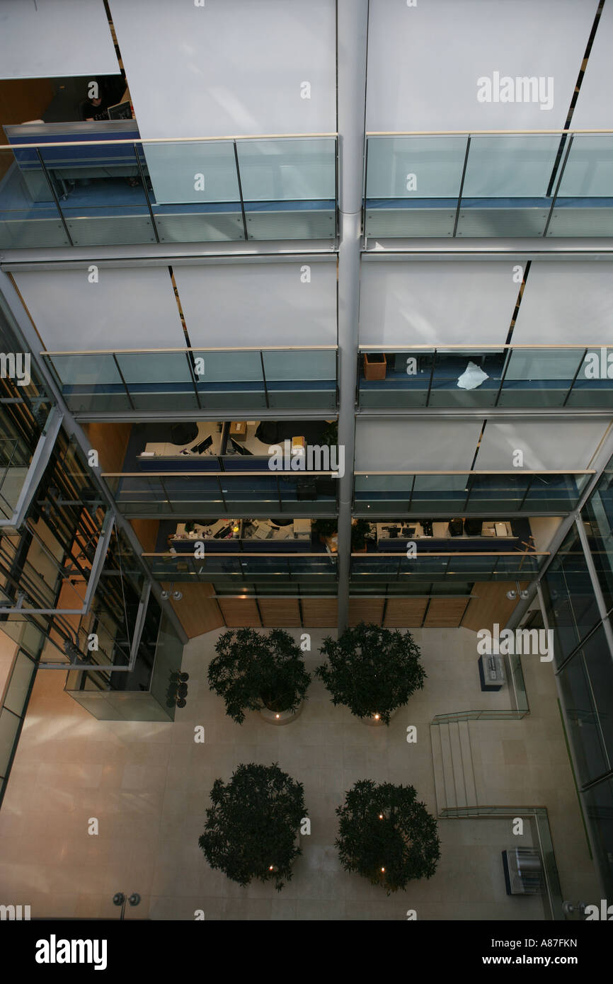 Interior of office building, elevated view Stock Photo - Alamy