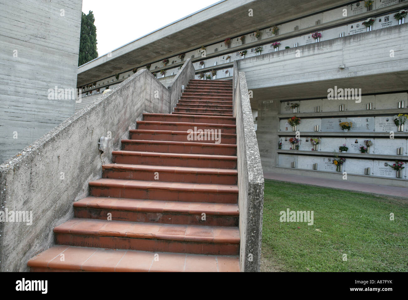 Flight of stairs at cemetery Stock Photo - Alamy