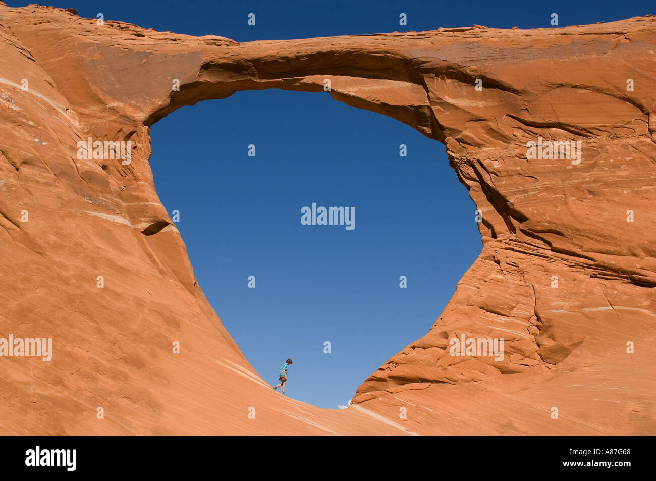 Sandstone arch Chinle area Navajo Reservation ARIZONA USA Stock Photo ...