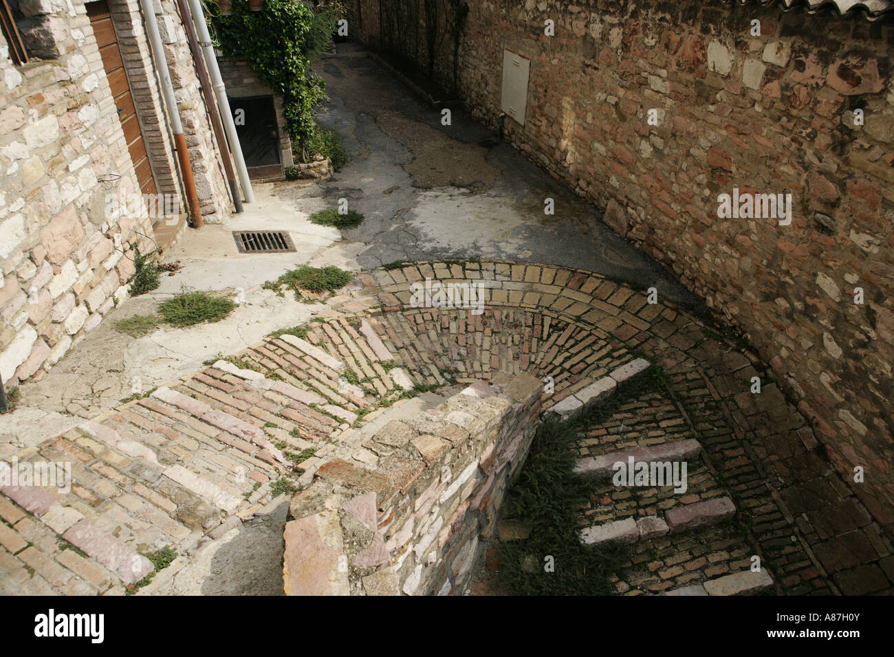 Winding stairway, elevated view Stock Photo - Alamy