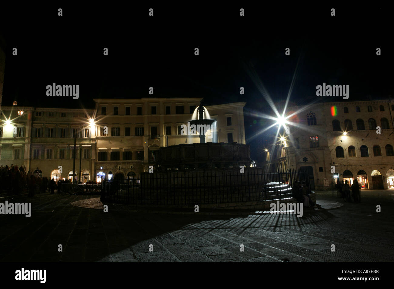 Flare of lamps at night Stock Photo - Alamy