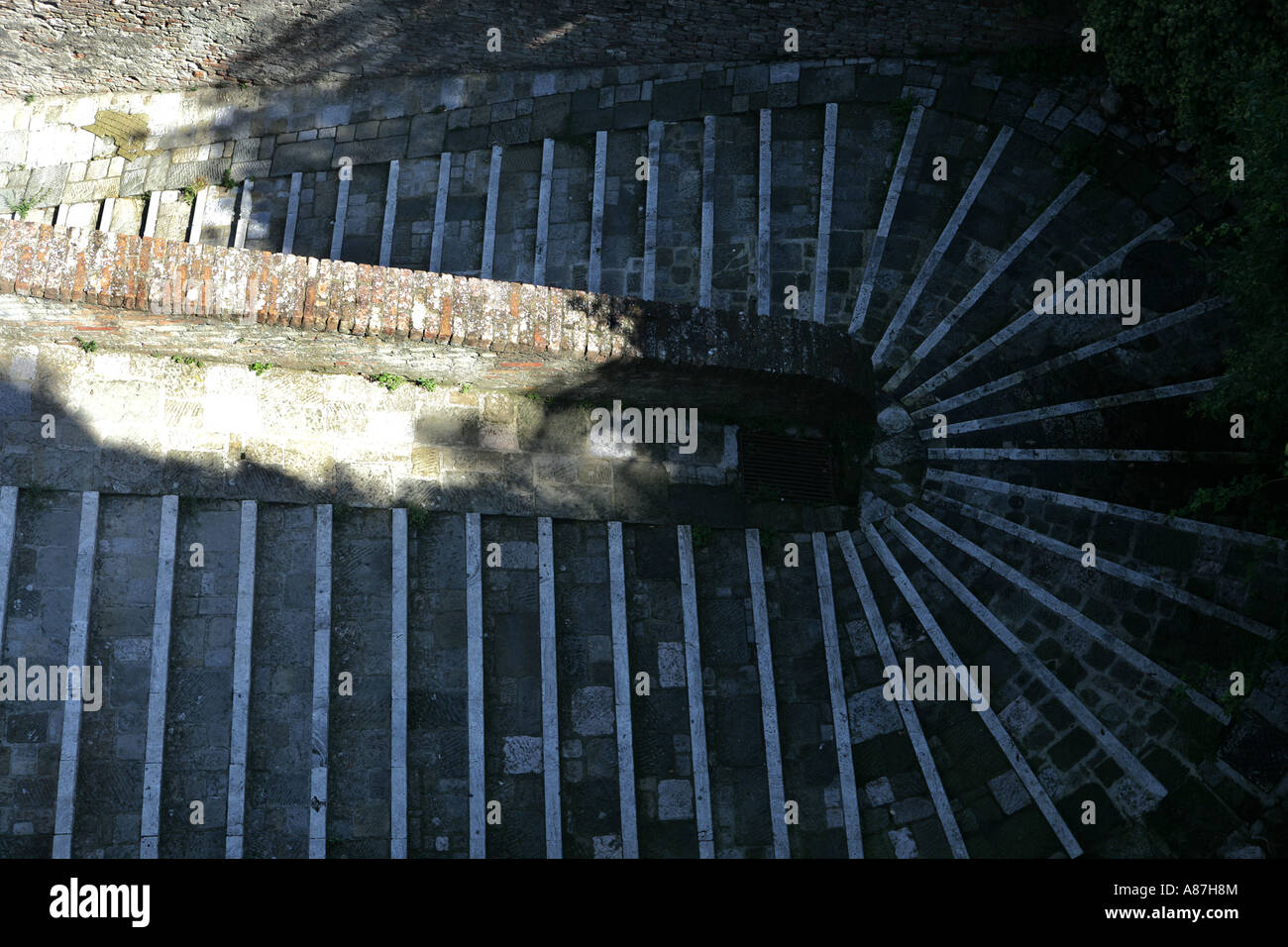 Winding stairway, elevated view Stock Photo - Alamy