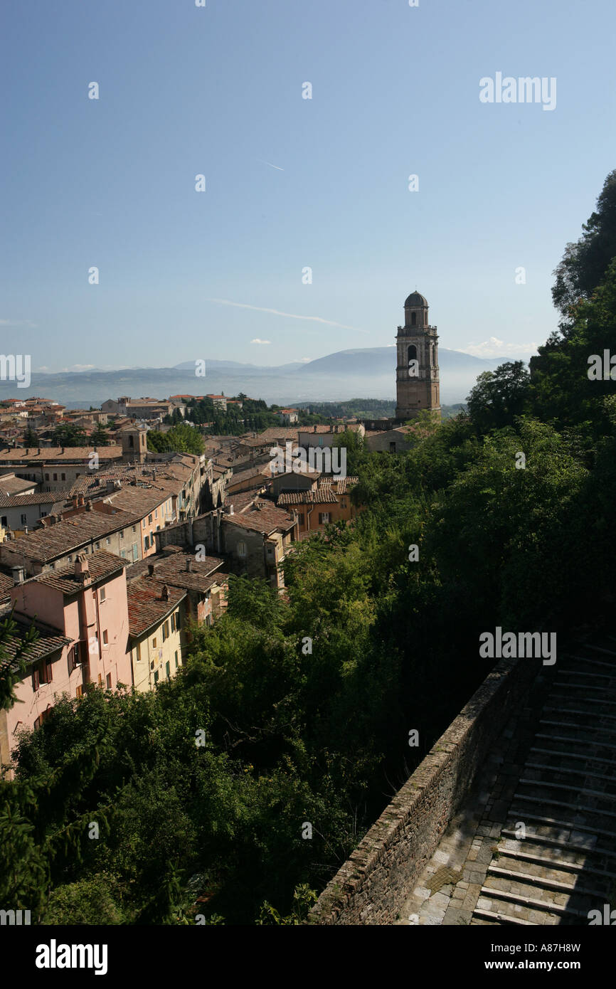 Cityscape from distance, elevated view Stock Photo - Alamy