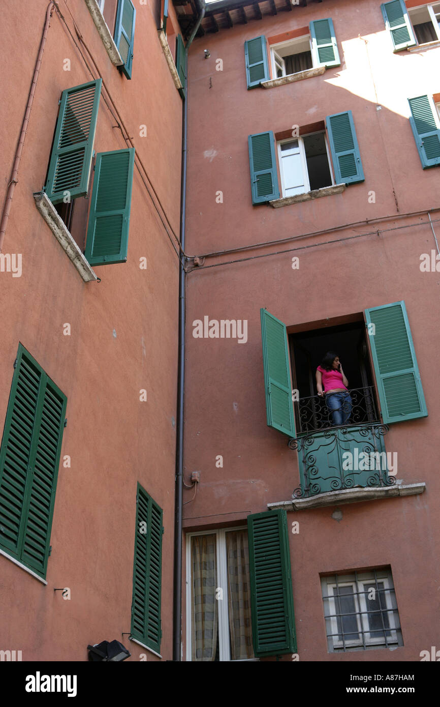 Building with windows, low angle view Stock Photo - Alamy