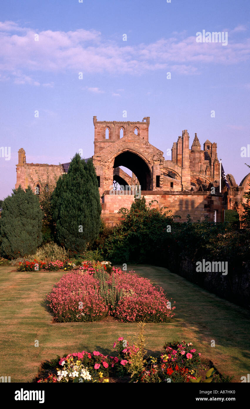 Melrose Abbey, Border Region, Scotland, UK Stock Photo - Alamy