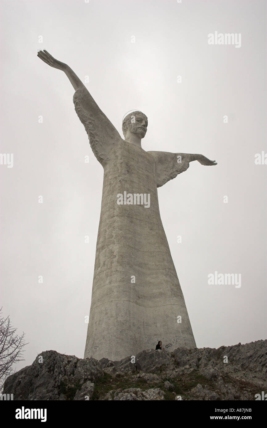 Statue of Christ the Redeemer Maratea Basilicata Italy Stock Photo - Alamy