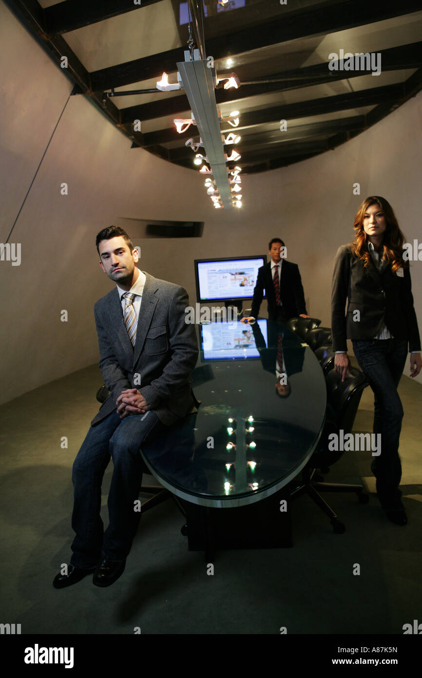 Businesspeople portrait pose serious meeting team hi-res stock ...