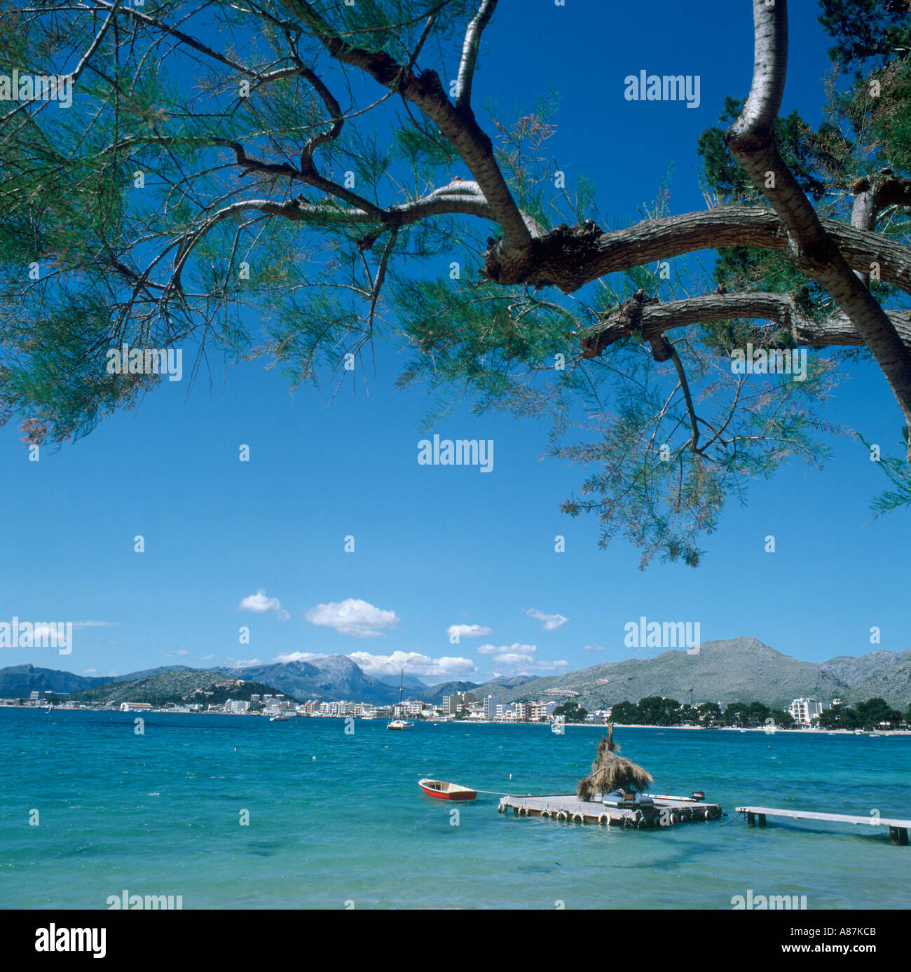 Seafront at Puerto Pollensa, North Coast, Mallorca, Balearic Islands ...