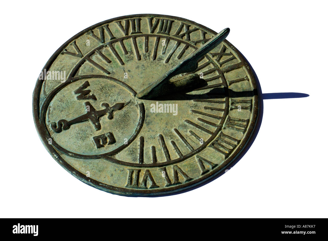 Sundial gnomon clock Cut Out Stock Images & Pictures - Alamy