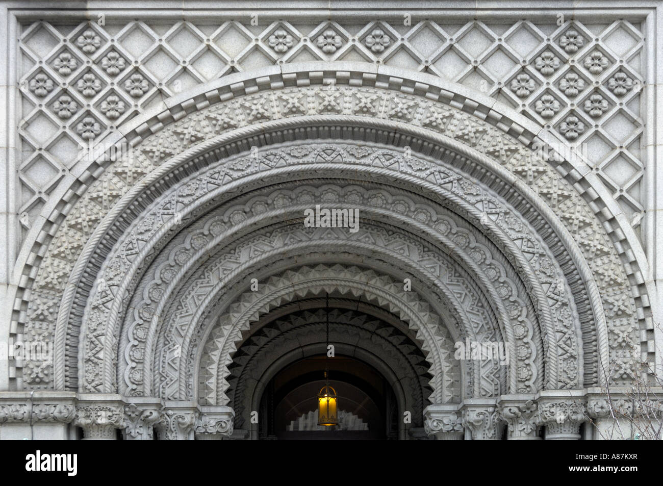 Entrance arch Masonic Temple Philadelphia Pennsylvania USA Stock Photo ...