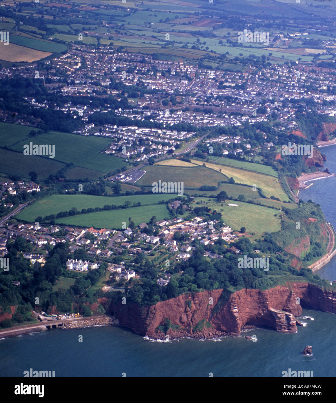 Devon Aerial Coastal View Dawlish Stock Photo - Alamy