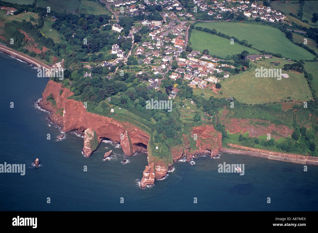 Devon Coastline Aerial View Stock Photo - Alamy
