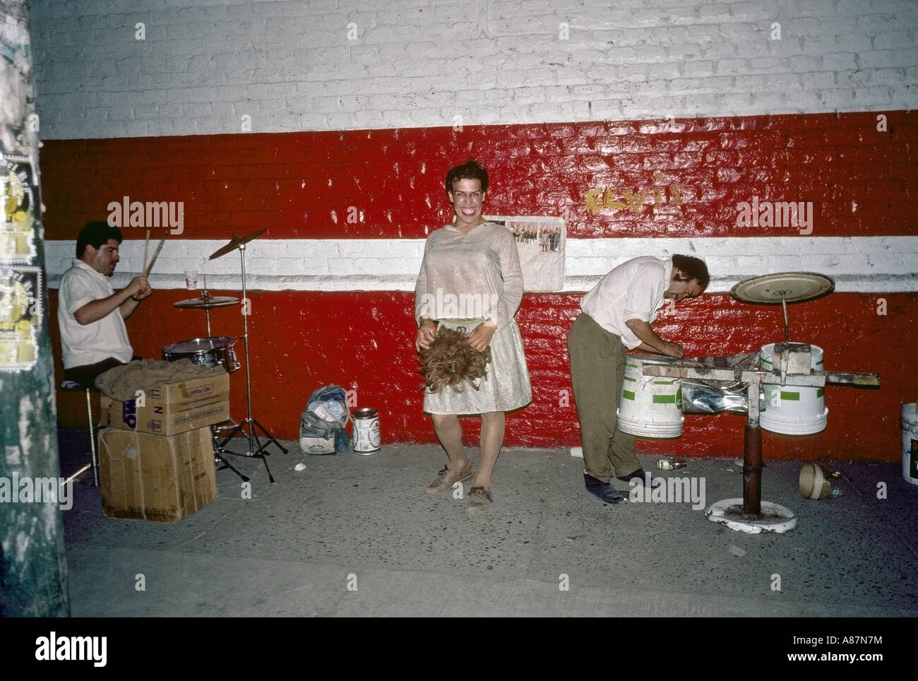 Musical street performers entertaining at night in the Pio Nono ...