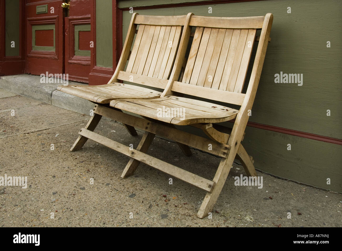2 chairs on pavement street scene Philadelphia Pennsylvania USA Stock ...