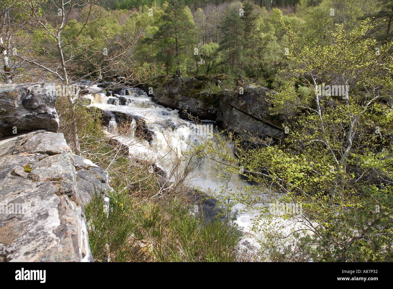 Rogie falls at Blackwater River near Garve Ross and Cromarty Scotland ...